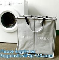 China Laundry Bag, Foldable Laundry Sorter Basket, Multi Compartments, Bedroom Clothes Storage, Washing Basket for sale