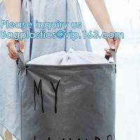 China 58L 15x20 Inch Cotton Rope Laundry Hamper Basket with Handles for Clothes Toy Storage for sale