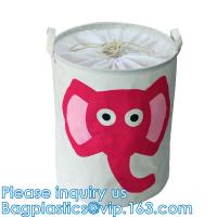 China 58L 15x20 Inch Cotton Rope Laundry Hamper Basket with Handles for Clothes Toy Storage for sale