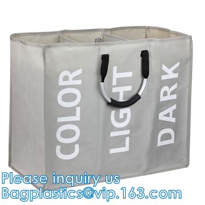 China Stackable Laundry Basket 65L Collapsible Storage Cube Linen Polyester 50x26x55cm for sale