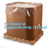 China PE Gusseted Pallet Cover 48x40x100 Inch Heavy Duty LDPE Dustproof for sale