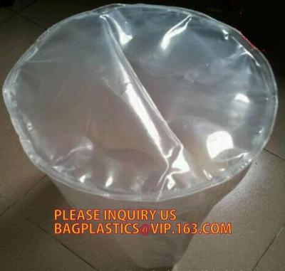 China LDPE Round Bottom Plastic Drum Liner Bags 2mil for Fish Packing and Industrial Use for sale