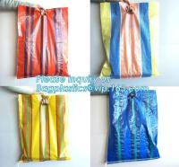 China Eco Friendly PP Woven Laminated Tote Bag 12x38x42cm RPET Coated Foldable Reusable Shopping Bag for sale