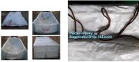 China PE Woven Tarpaulin Container Liner Bag 20ft Open Top Dry Bulk Dumpster 80-300gsm for sale