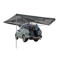 China 2024 Newest Nice 270 Retractable Car Roof Side Awning Tent with Wall Waterproof UV Proof for sale