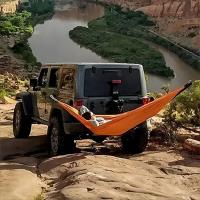 China Non Drilling Install Carbon Steel Hitch Rack with Fabric Hammock and Durable Material for sale
