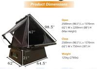 China Spacious Canopy Tent for Tundra Ranger Hilux Tacoma Canyon Gladiator F150 Sierra 1500 for sale