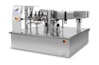 China Rotary Premade Pouch Packing Machine Two Lane for Liquid & Paste Products for sale