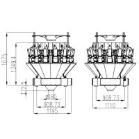 China Dustproof Design Belt Feeding Multihead Weigher For Laundry Beads / Quail Eggs for sale