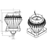 China High precision 14/16 Head Screw Feeding Weigher 60-80 bags/min for sale