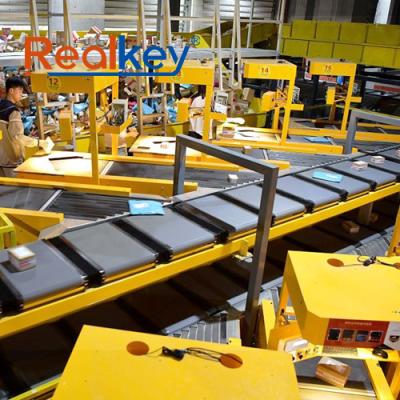 China High Capacity Versatile Warehouse Conveyor Belt Systems Linear Crossbelt Sorter for sale