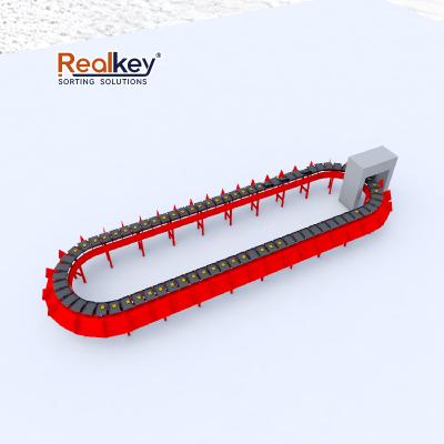 China High Precision Tilt Tray Sorter with 99.99% Accuracy and 7200-10800 P/h Capacity for Efficient Sorting for sale