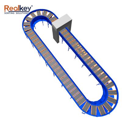 China High Efficiency Fire Resistant Split Tray Sorter with 21,600 Pieces per Hour Capacity for Rapid Order Dispatch for sale