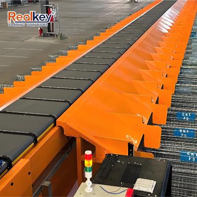 China Realkey Stainless Steel Cross Belt Sorter with 22000 Pieces Per Hour and 99.99% Sorting Accuracy for Automated Sorting System for sale