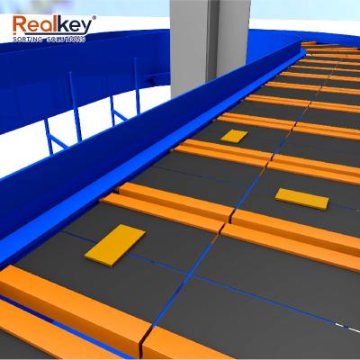 China Realkey STS-500D Split Tray Sorter with 99.99% Accuracy and 11,520-21,600 PPH for High Throughput Parcel Sorting for sale
