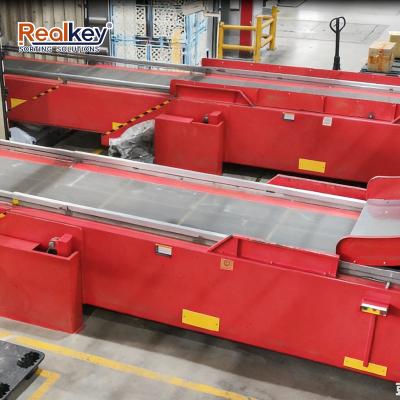 China Electric Motor Driven Telescopic Conveyor with Adjustable Height 700mm to 1000mm and Emergency Stop Buttons for sale