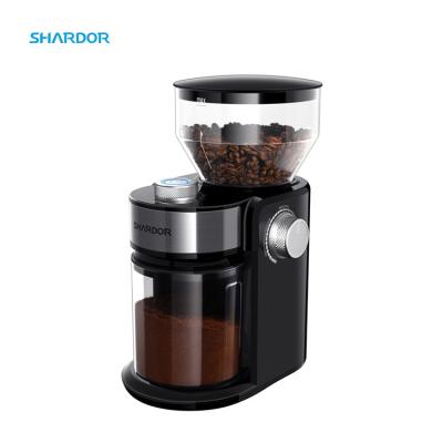 China Removable Adjustable Burr Coffee Grinder EU Plug Small 16 2 To 12 Cups for sale