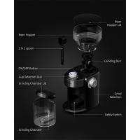 China Removable Adjustable Burr Coffee Grinder EU Plug Small 16 2 To 12 Cups for sale