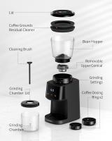 China Black Homeuse Coffee Bean Burr Grinder Electric Particle Size CE ETL CB for sale