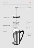China BPA Free 34oz French Press 4 Layer Filter 1000ML Stainless Steel for sale