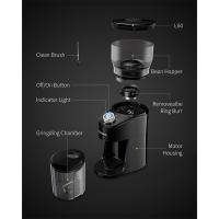 China Blue LED Light Burr Conical Grinder 2 To 12 Cups Safety Lock Office Espresso Machine for sale