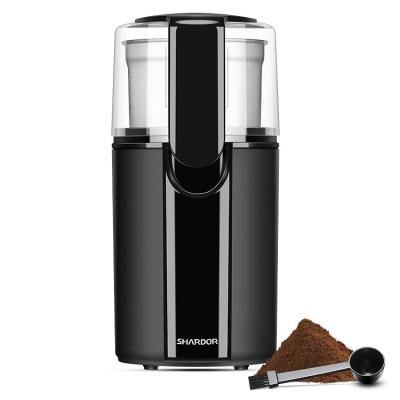 China Black Powerful Motor Custom Coffee Grinder Stainless Steel Blades Beans Nuts Spice for sale