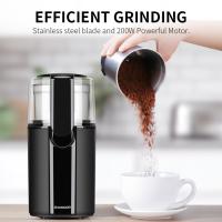 China Black Powerful Motor Custom Coffee Grinder Stainless Steel Blades Beans Nuts Spice for sale