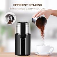 China UL Plug Electric Coffee Grinder Coarse Powder Black Stainless Steel Coffee Grinder Machine for sale