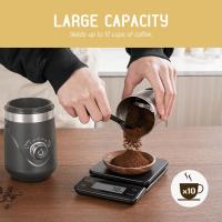 China Grey Electric Coffee Grinder SS304 150W Handheld Coffee Bean Grinder for sale
