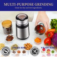 China SS304 Spice Grinder Machine Automatic Coffee Grinder And Maker With 2 Removable Bowls for sale