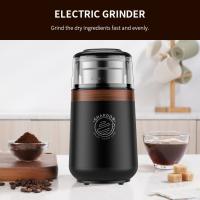 China Black OEM Automatic Coffee Machine SS304 Electric Blade Cups Professional Espresso Grinder for sale