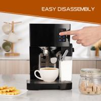 China 1240W Automatic Milk Frother Coffee Machine Double Semi Automatic Espresso Machine for sale