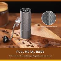 China Mini Adjustable Manual Coffee Grinder , Stainless Steel Hand Coffee Grinder Portable for sale