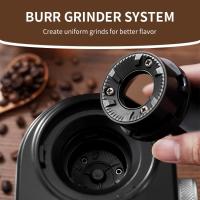 China 150W Burr Coffee Grinder ABS Adjustable 2-12 Cups 14 Setting Electrical Coffee Machine UL for sale