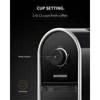 China 150W Burr Coffee Grinder ABS Adjustable 2-12 Cups 14 Setting Electrical Coffee Machine UL for sale