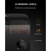 China 150W Burr Coffee Grinder ABS Adjustable 2-12 Cups 14 Setting Electrical Coffee Machine UL for sale