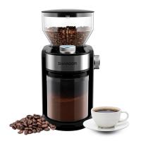China Small Flat Burr Coffee Grinder 240g 16 Setting Espresso French Press Coffee Grinder for sale