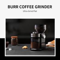 China Small Flat Burr Coffee Grinder 240g 16 Setting Espresso French Press Coffee Grinder for sale