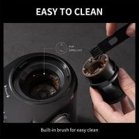 China Small Flat Burr Coffee Grinder 240g 16 Setting Espresso French Press Coffee Grinder for sale