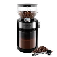China Portable Electric Adjustable Burr Coffee Grinder Silver 240g Professional Coffee Maker for sale