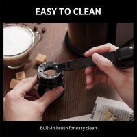 China Portable Electric Adjustable Burr Coffee Grinder Silver 240g Professional Coffee Maker for sale