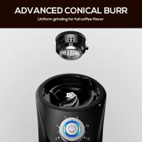 China 14 Adjustable Conical Burr Coffee Grinder Espresso Extensive Grind Settings for sale