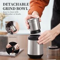 China Removable 2 Cups Coffee Maker 200W Multi Function Adjustable Electric Bean Grinder for sale