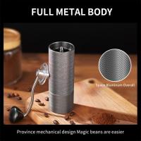 China Quiet Conical Burr Manual Coffee Grinder Aluminium Alloy Stainless Steel 25g Carry Easily for sale