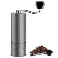 China Quiet Conical Burr Manual Coffee Grinder Aluminium Alloy Stainless Steel 25g Carry Easily for sale