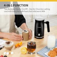 China Electric Espresso Milk Frother Warmer Heat Black Commercial Milk Steamer Machine for sale