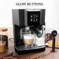 China 1450W Compact Coffee Machine With Milk Frother 15 Bar Removable Water Tank for sale