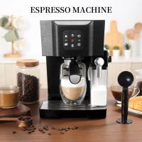 China 1450W Compact Coffee Machine With Milk Frother 15 Bar Removable Water Tank for sale