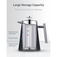 China 1000ml/34oz Vacuum Pot Coffee Maker Keep Warm Tea Maker French Press LFGB for sale