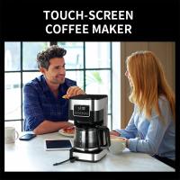 China OEM Touch Screen Auto Drip Coffee Machine 10 Cup Programmable With Glass Carafe for sale
